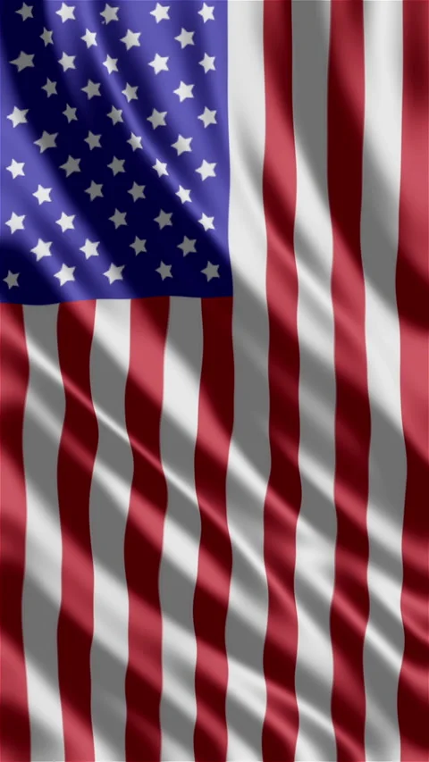 Vertical National 3d flags waving. | Stock Video | Pond5