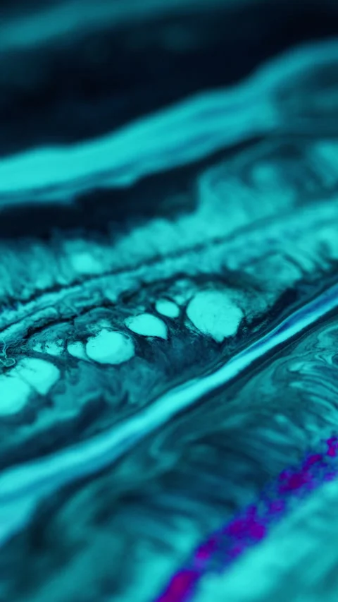 Vertical paint blend ink fluid trail blu... | Stock Video | Pond5