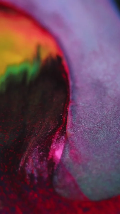 Vertical Paint splash ink blend red yell... | Stock Video | Pond5