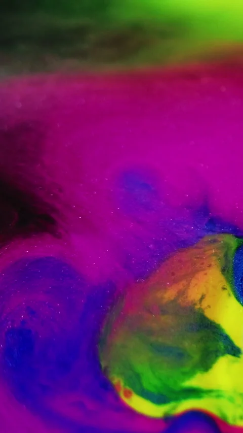 Vertical paint water splash color smoke ... | Stock Video | Pond5