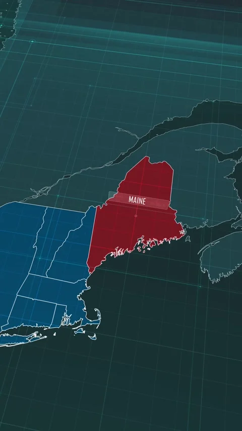 Maine Zoom Map Stock Videos – Royalty-Free HD & 4K Videos