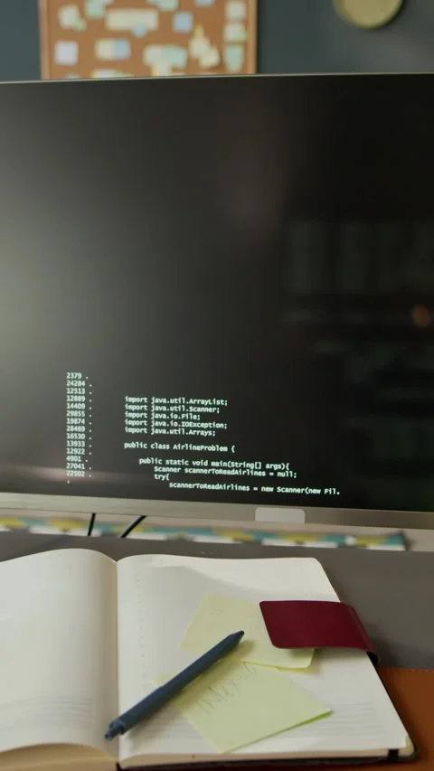 Vertical POV of Programmer Coding in Mod... | Stock Video | Pond5