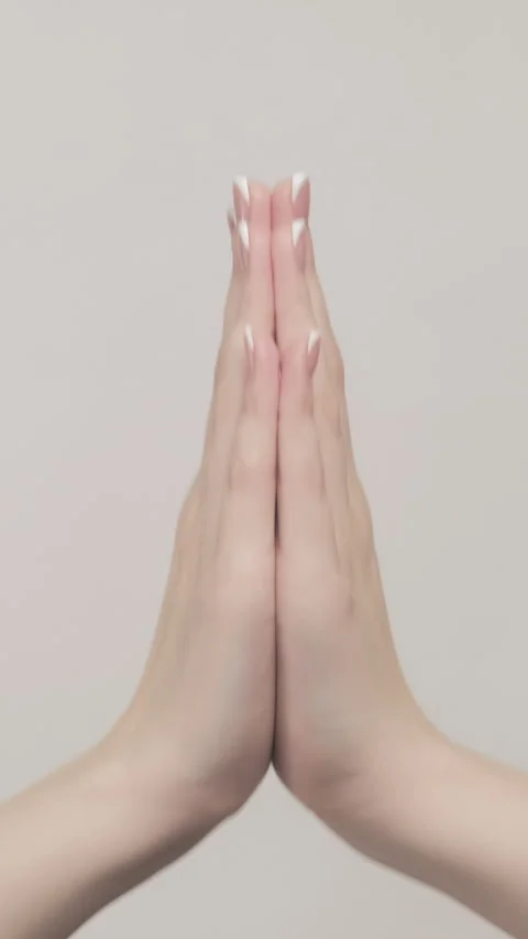 Vertical praying gesture begging hands h... | Stock Video | Pond5