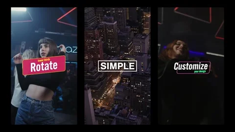 After Effects: Vertical Rotate Overlap Lower Thirds #296409658