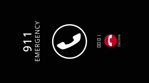 Vertical Screen 911 Emergency Incoming C... | Stock Video | Pond5