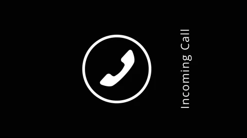 Vertical Screen Incoming Call Animation ... | Stock Video | Pond5