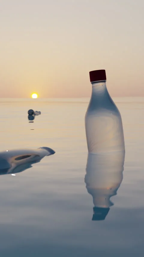 Vertical seamless loop of wasted plastic... | Stock Video | Pond5