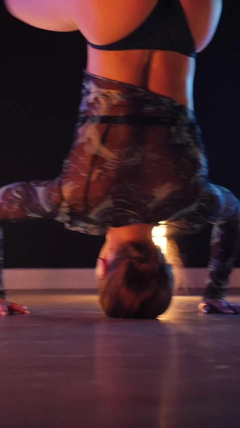 Vertical, Sexy woman dancing a seductive... | Stock Video | Pond5