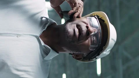 Vertical shoot. Close up man of African ... | Stock Video | Pond5