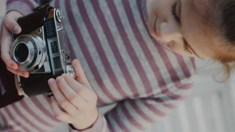 Vertical shooting of a cute little schoo... | Stock Video | Pond5