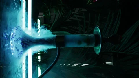 Vertical shot. Hookah hot coals on shish... | Stock Video | Pond5