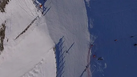 Vertical slow fly over the ridge and res... | Stock Video | Pond5