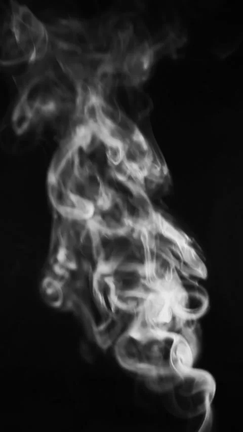 Vertical smoke rising on black backgroun... | Stock Video | Pond5