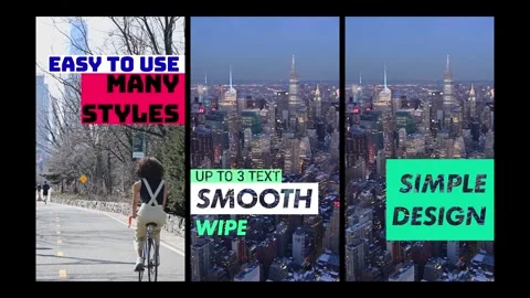 Vertical Smooth Wipe Transition Title ~ After Effects #251460161