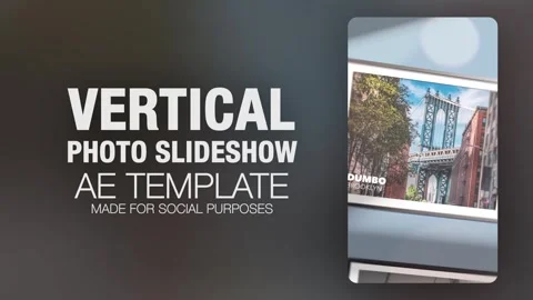 Vertical Social Media Slideshow - Customizable Backgrounds - AE Template ~ After Effects #281947410
