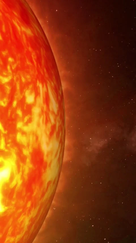 Vertical Sun Surface with Starry Night S... | Stock Video | Pond5