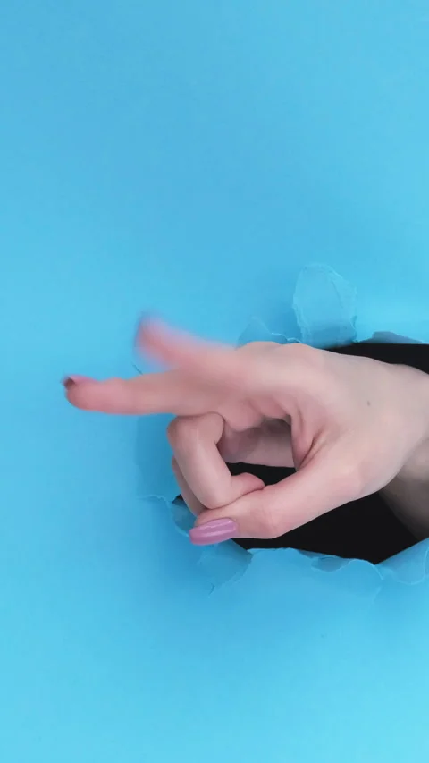 Vertical teasing gesture poke fingers pl... | Stock Video | Pond5