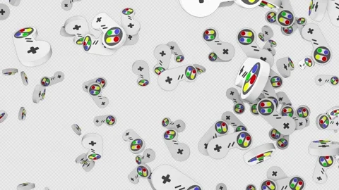 Vertical Transition 3D Video Game Joypad... | Stock Video | Pond5