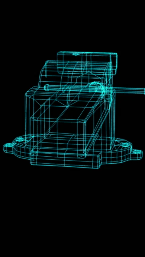 vertical video 4k animation - wire frame... | Stock Video | Pond5