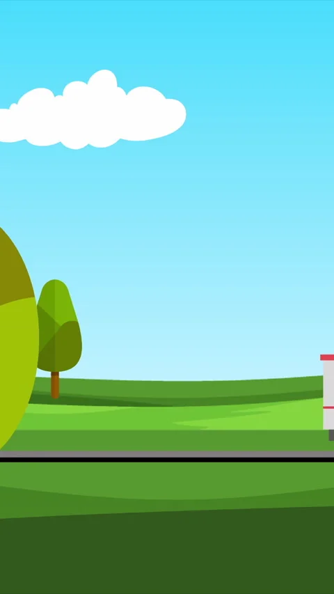 vertical video 4k cartoon 2D animation- ... | Stock Video | Pond5