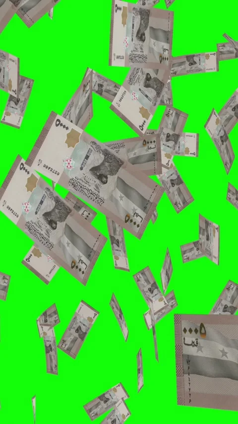 Vertical video of 5000 SYRIAN POUND note... | Stock Video | Pond5