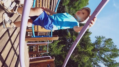 Vertical video - active child on the pla... | Stock Video | Pond5