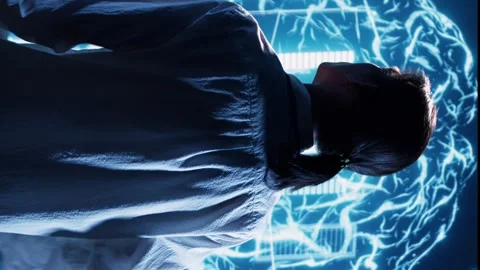 Vertical video Admin using AI computing ... | Stock Video | Pond5