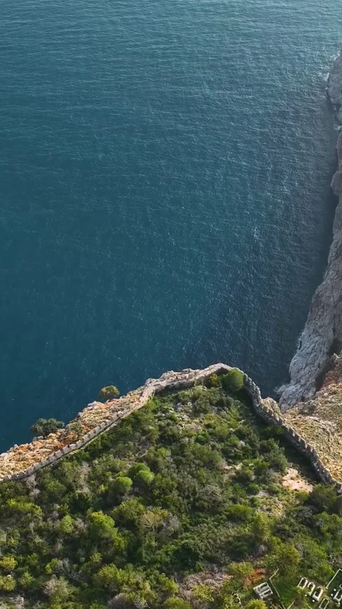 Vertical Video: Aerial View of Ancient F... | Stock Video | Pond5