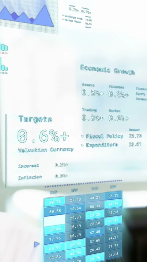 Vertical video: Analyst leaning at scree... | Stock Video | Pond5