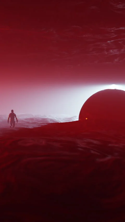 vertical video animation - Sci-fi landsc... | Stock Video | Pond5