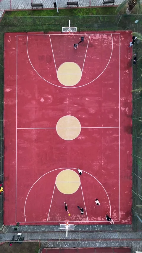 Vertical Video Basketball court Aerial V... | Stock Video | Pond5