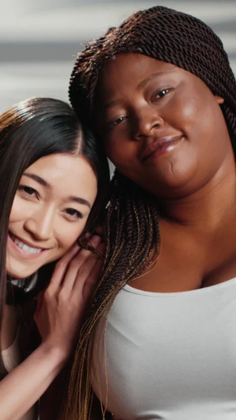 Vertical video: Diverse women showing bo... | Stock Video | Pond5