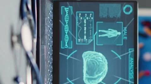 Vertical video: Empty counter with brain... | Stock Video | Pond5