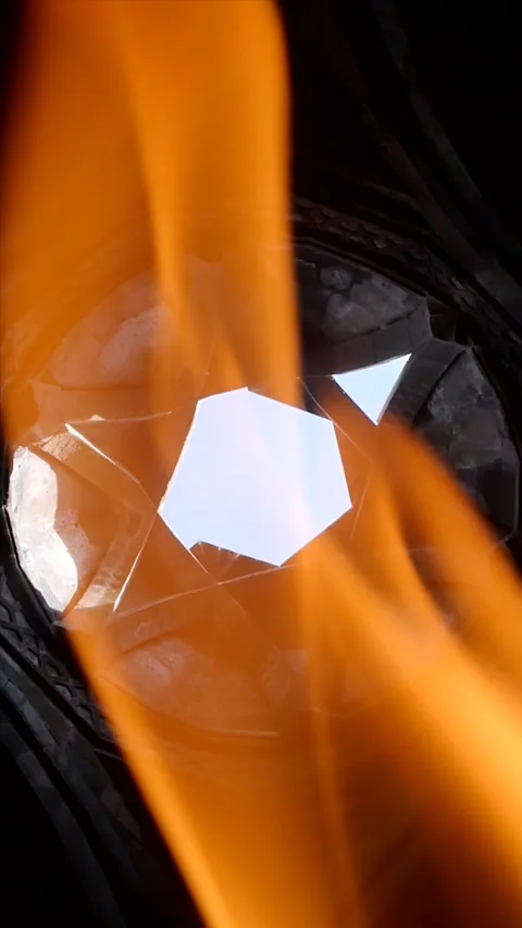 Vertical video of a flame of fire in fro... | Stock Video | Pond5