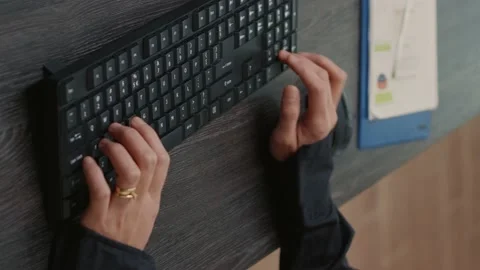 Vertical video Focus on programer hands ... | Stock Video | Pond5