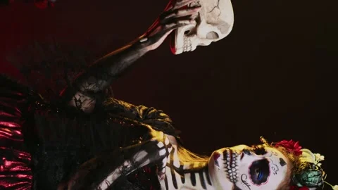 Vertical video: Holy goddess of dead tal... | Stock Video | Pond5