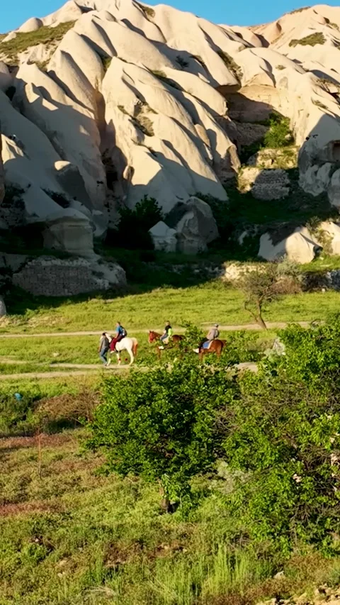 Vertical Video Horseback riding in Cappa... | Stock Video | Pond5
