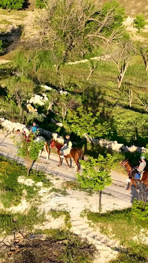 Vertical Video Horseback riding in Cappa... | Stock Video | Pond5