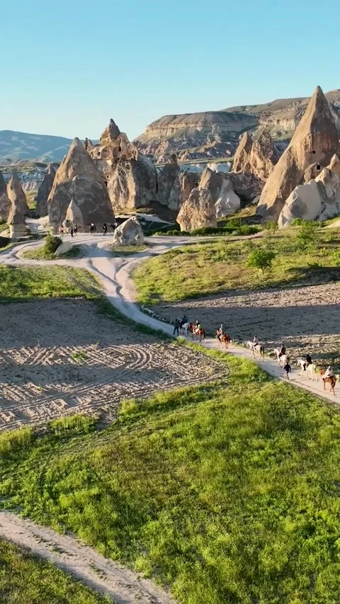 Vertical Video Horseback riding in Cappa... | Stock Video | Pond5