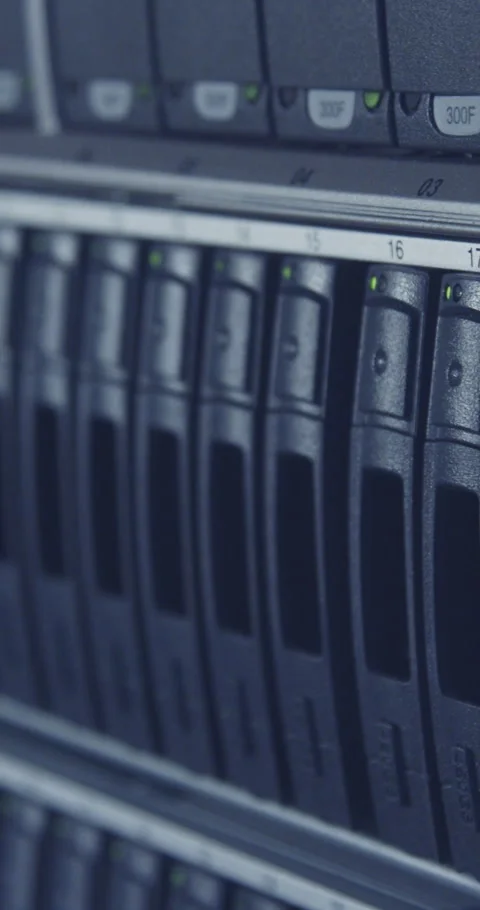 Vertical video of a large computer serve... | Stock Video | Pond5