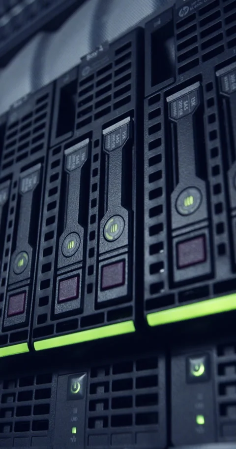 Vertical video of a large computer serve... | Stock Video | Pond5