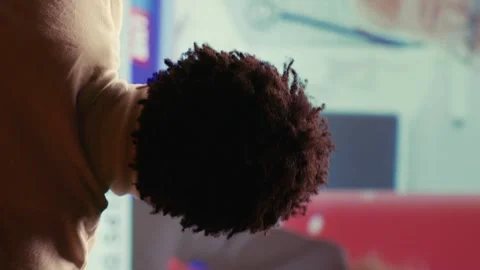 Vertical video Person following newscast... | Stock Video | Pond5