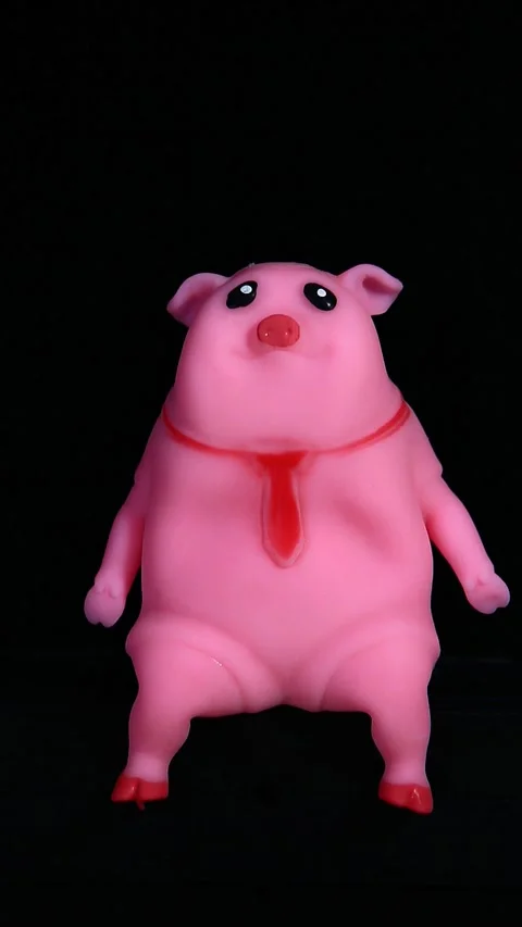 vertical video of pig dark background | Stock Video | Pond5