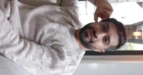 Vertical video of portrait of happy bira... | Stock Video | Pond5