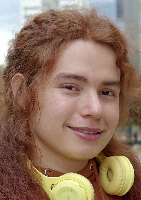 Vertical video. Portrait of non-binary t... | Stock Video | Pond5