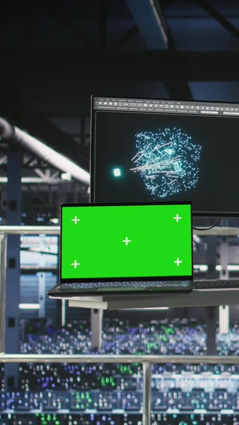 Vertical video Server hub isolated scree... | Stock Video | Pond5