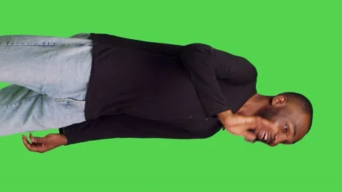 Vertical video: Side view of friendly ha... | Stock Video | Pond5