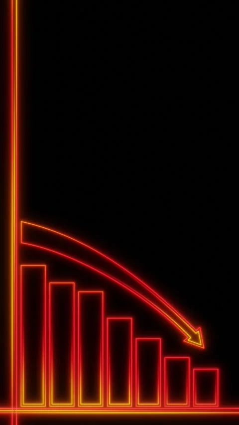 Chart Arrow Down Stock Video Footage | Royalty Free Chart Arrow Down ...