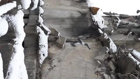 Vertical video of the wall of a war-torn... | Stock Video | Pond5