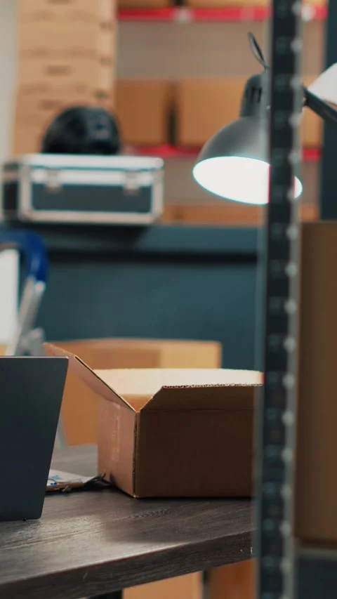 Vertical video: Warehouse filled with st... | Stock Video | Pond5